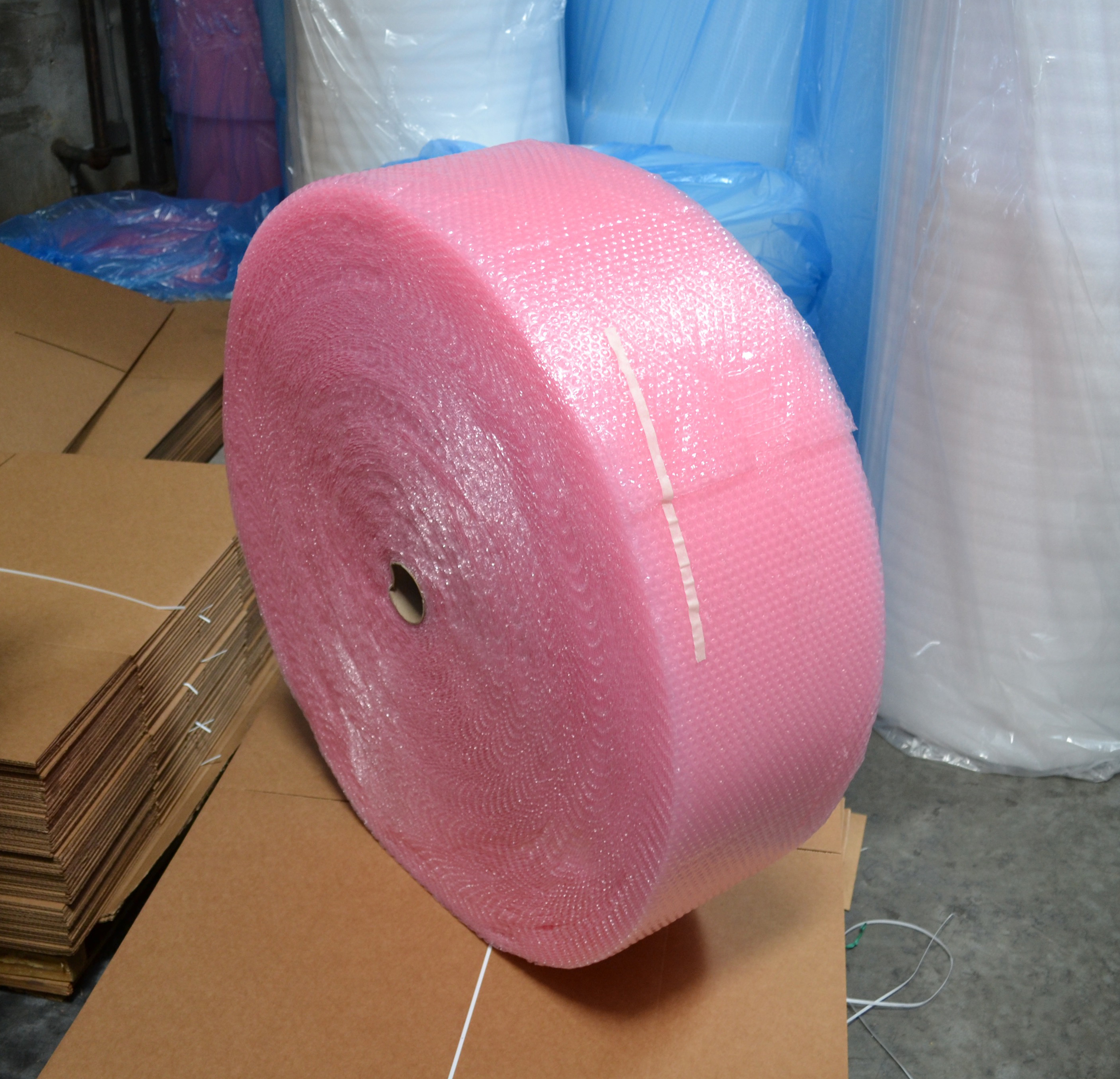 Small Barrier Bubble 12" x 750' Pink Anti-Static (Roll) – Miller Supply Inc