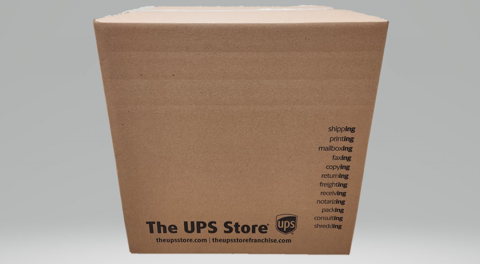 20 x 20 x 20 ( -18 -16 -14 ) Kraft Vari-Depth Boxes w/ UPS Logo (15 ...